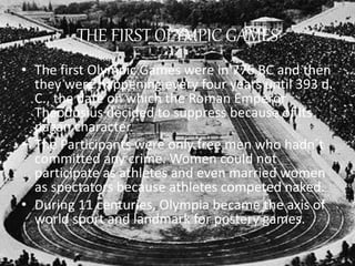 history of the olympic games | PPTX