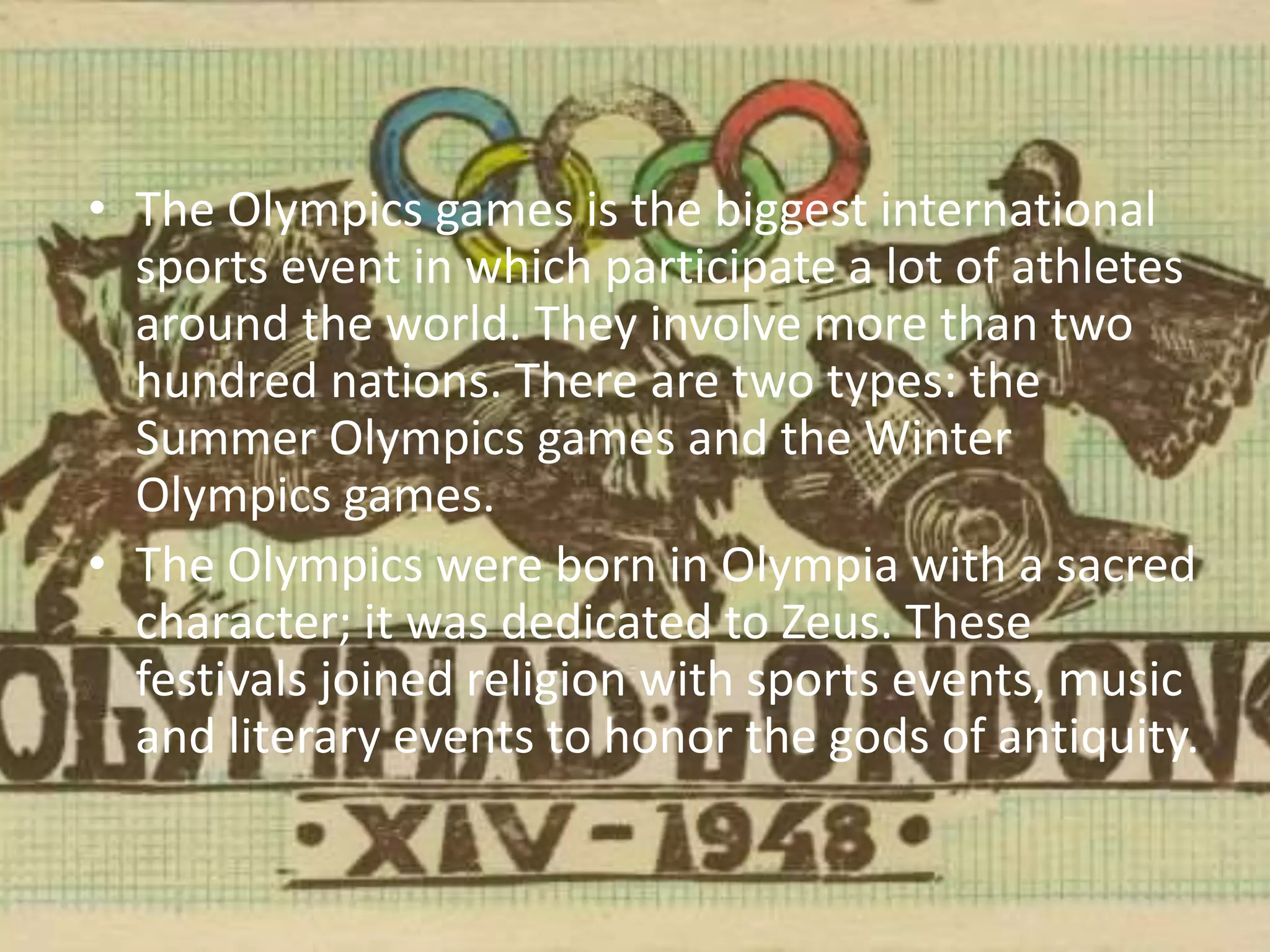 Historia juegos olimpicos | PPT