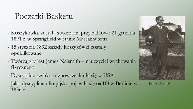 Historia koszykówki | PPTX | Basketball | Sports