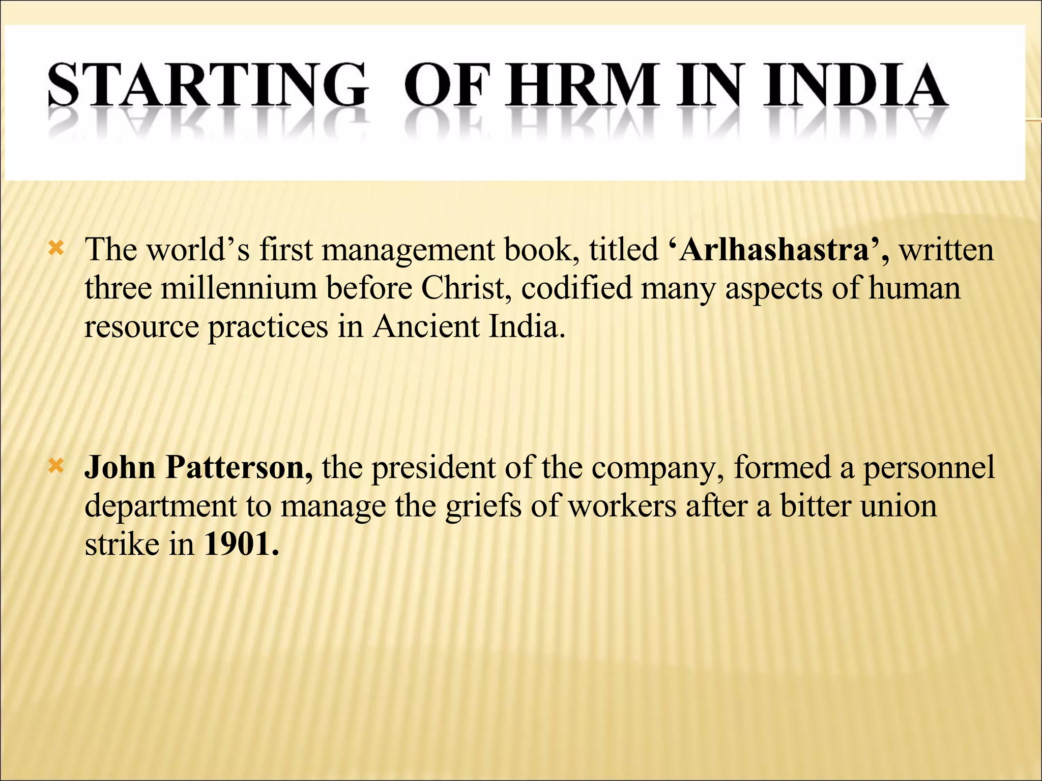 Historial Development Of Hrm In India Final | PPT