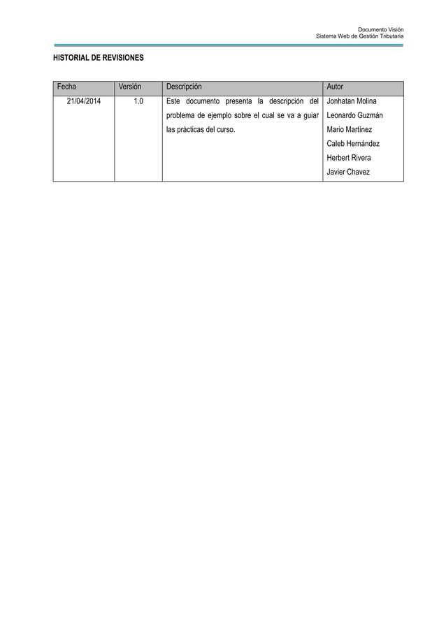 Historial de revisiones e indice | PDF Historial de revisiones e indice | PDF