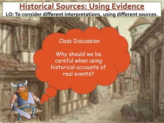 Historical sources intro lesson | PPTX
