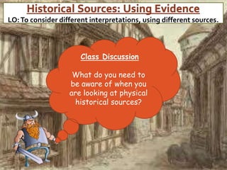 Historical sources intro lesson | PPTX