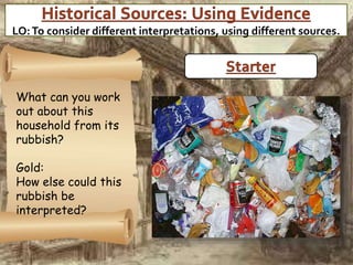 Historical sources intro lesson | PPTX