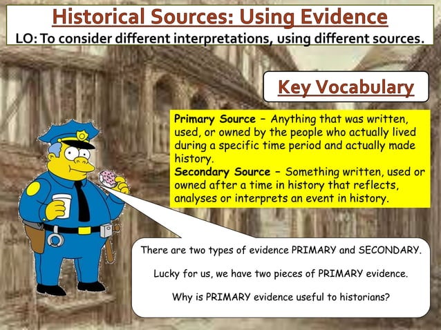 Historical sources intro lesson | PPTX