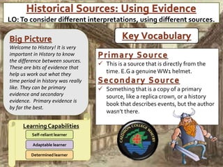Different Sources Of History