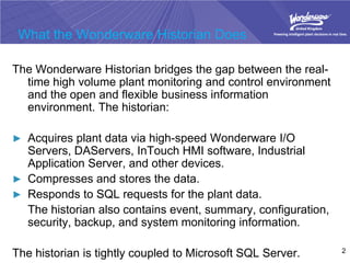 Wonderware Data Historian | PDF