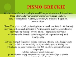 Historia pisma cz.1 | PPT