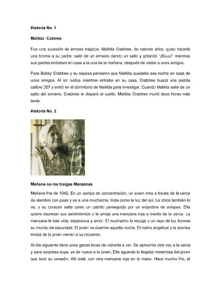 Historias cortas | PDF