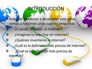 Historia sobre internet power point | PPTX