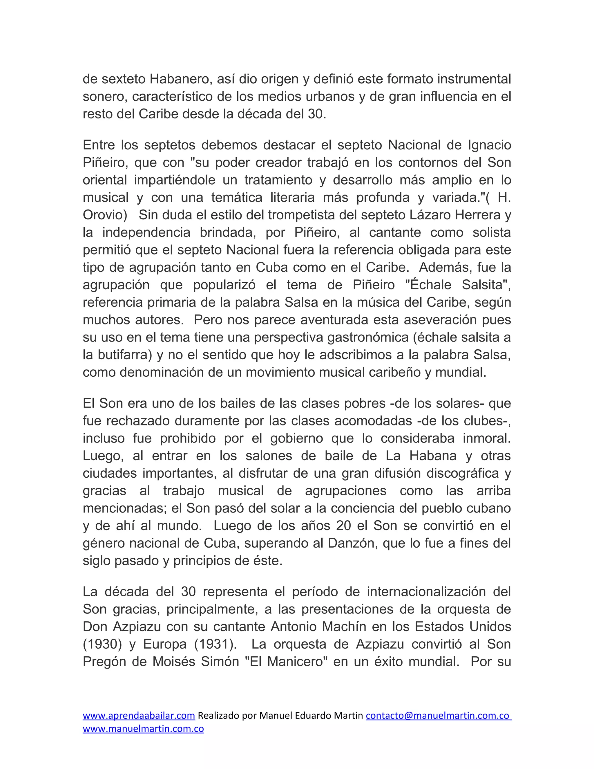 Historia son cubano | DOC