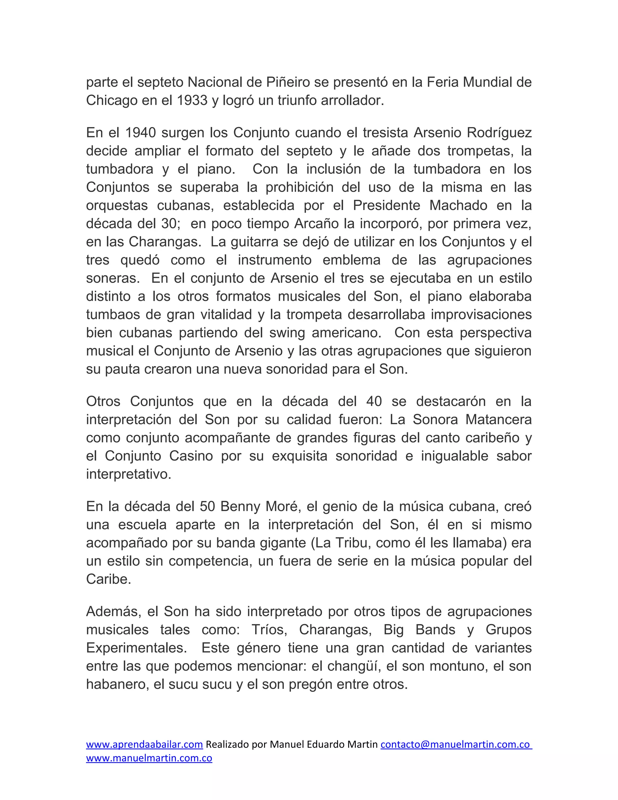 Historia son cubano | DOC