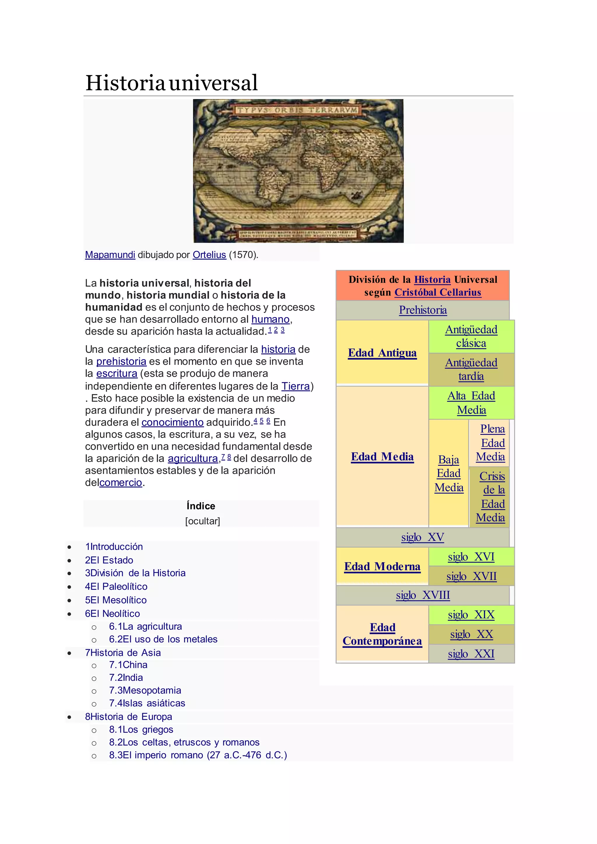Historia universal | DOCX