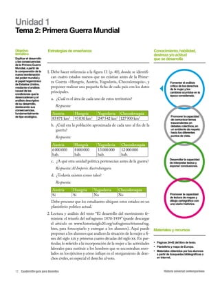 Cuadernillo-Guía para docentes, Historia Universal Contemporánea | PDF