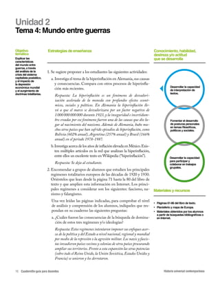 Cuadernillo-Guía para docentes, Historia Universal Contemporánea | PDF