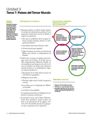 Cuadernillo-Guía para docentes, Historia Universal Contemporánea | PDF