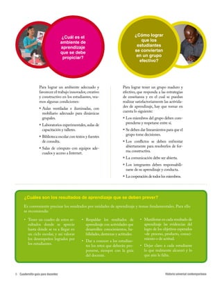 Cuadernillo-Guía para docentes, Historia Universal Contemporánea | PDF