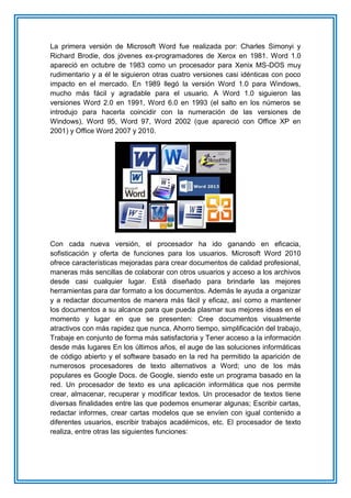 Historia word | PDF