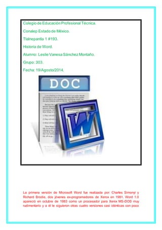 Historia word | DOCX