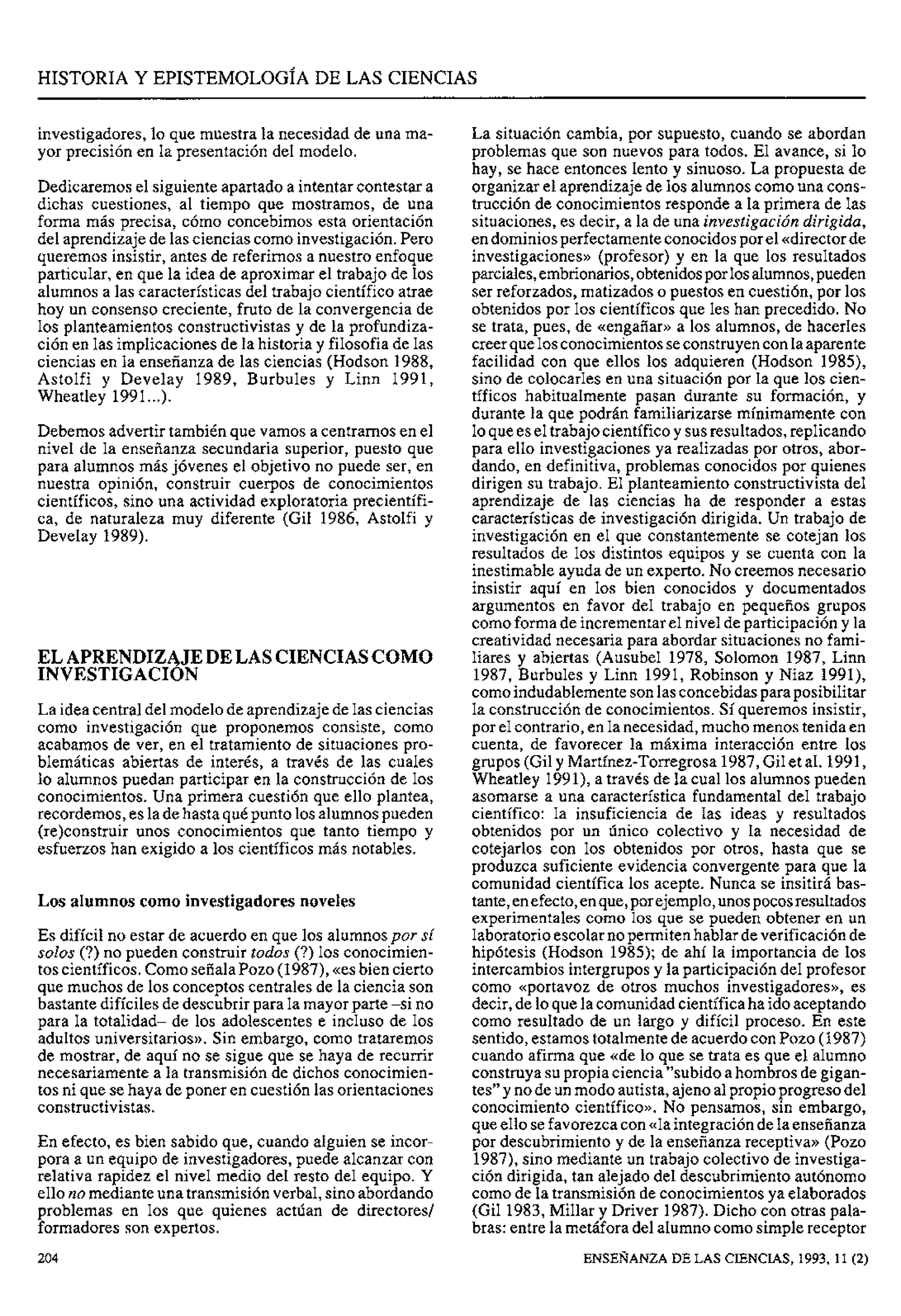 Historia y epistemologia de la educacion | PDF