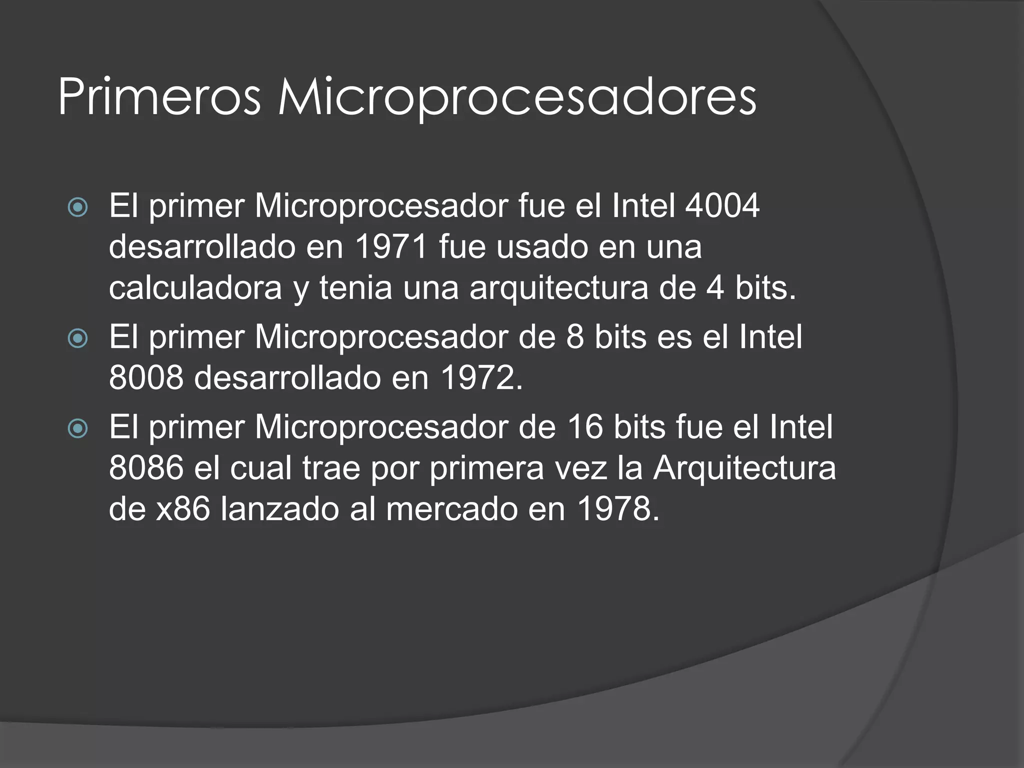 Historia y evolución de los microprocesadores | PPTX