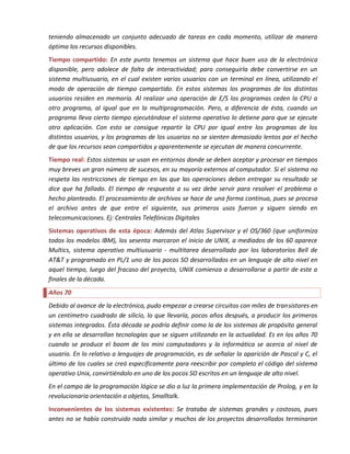 Historia y evolución de los sistemas operativos | PDF