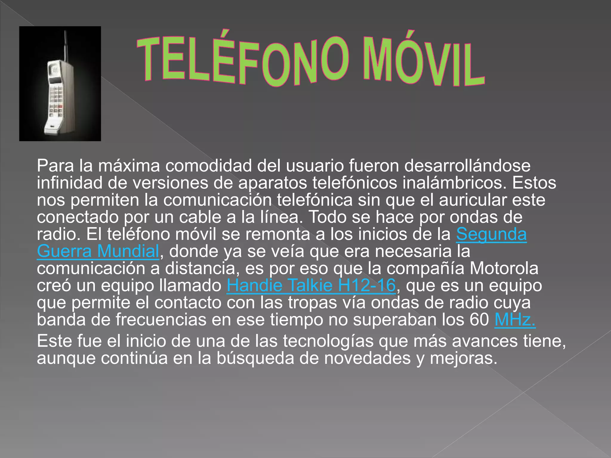 Historia y evolución del teléfono | PPTX | Smartphones | Consumer ...