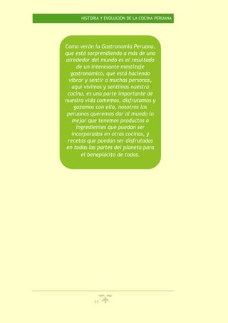 Historia y evolucion de la cocina peruana | PDF