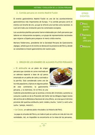 Historia y evolucion de la cocina peruana | PDF