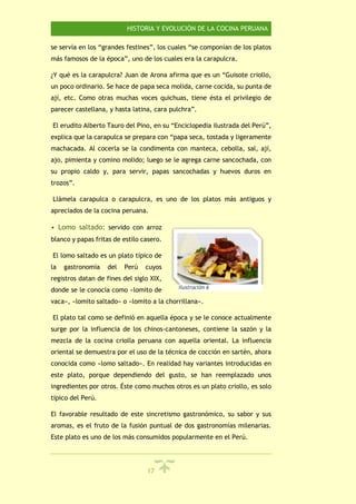 Historia y evolucion de la cocina peruana | PDF