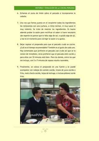 Historia y evolucion de la cocina peruana | PDF