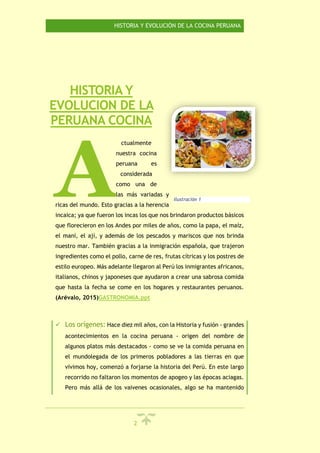 Historia y evolucion de la cocina peruana | PDF