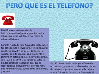 Historia y evolucion del telefono | PPTX