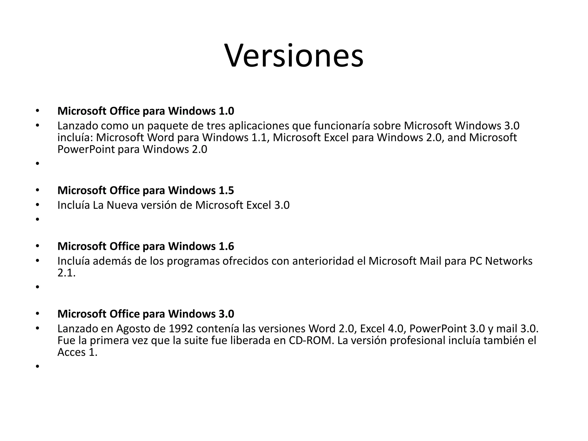 Historia y evolucion de microsoft office | PPTX