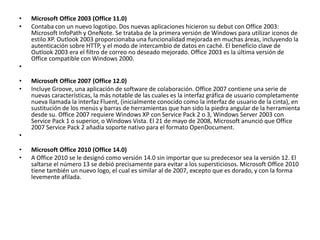 Historia y evolucion de microsoft office | PPTX