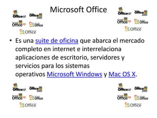 Historia y evolucion de microsoft office | PPTX