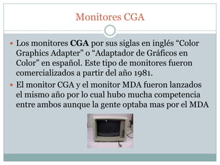 Historia y evolucionj de los monitores | PPTX