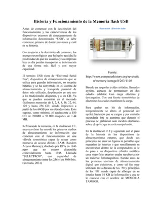 Historia y funcionamiento_de_la_memoria_flash_usb | PDF