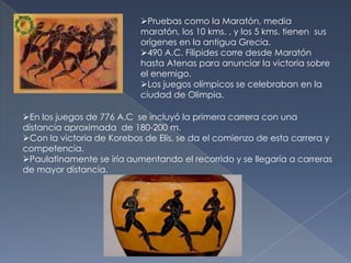 Historia y orígenes del maratón presentacion | PPTX