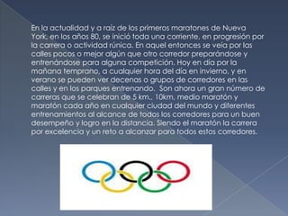 Historia y orígenes del maratón presentacion | PPTX