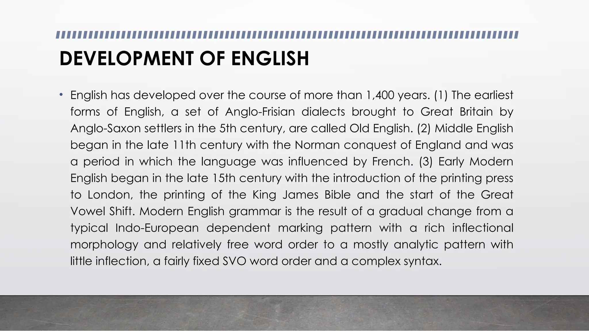 HISTORICAL-DEVELOPMENT-OF-ENGLISH.powerpoint presentation | PPTX