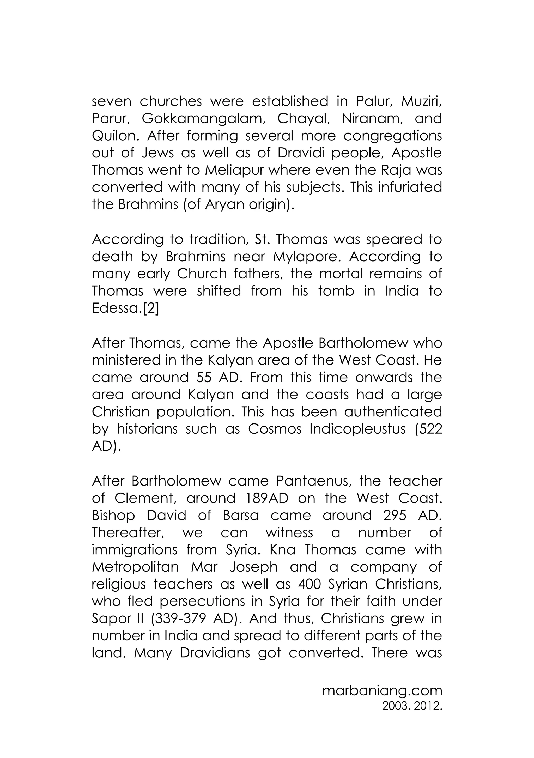 Historical account of christian conversions in india | PDF