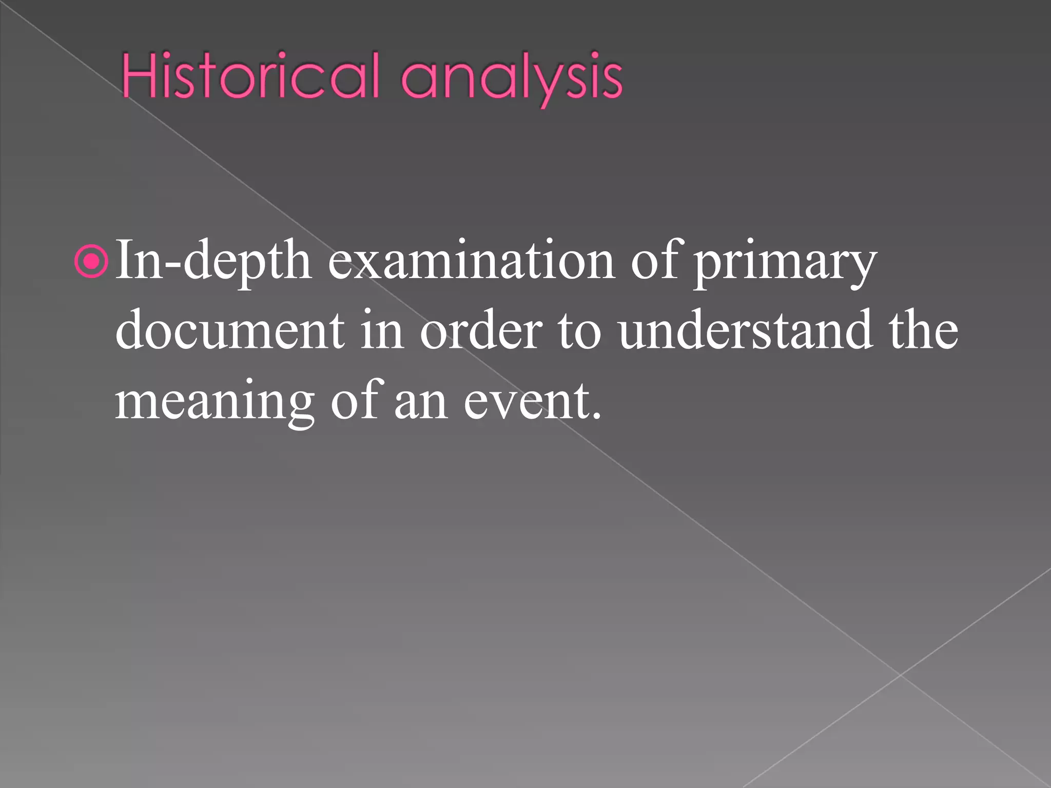 Historical analysis | PPSX