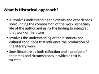 THE HISTORICAL APPROACH -WPS Office.pptx