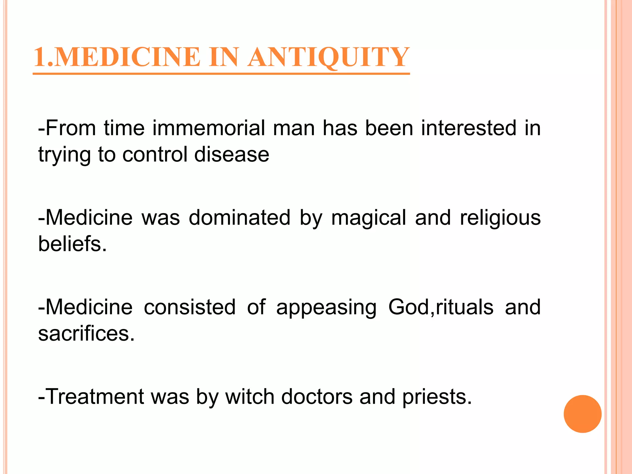 Historical aspect of community medicne | PPT