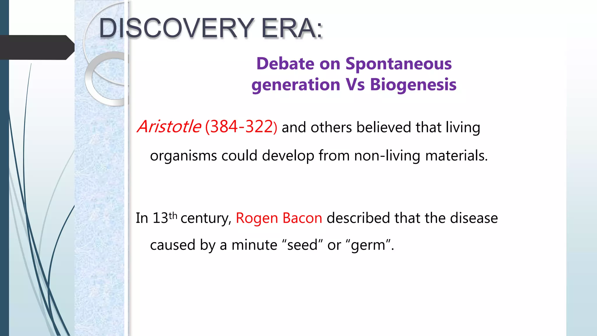 Historical aspects of microbiology part 1 | PPTX