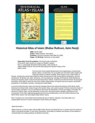 Historical Atlas of Islam | PDF