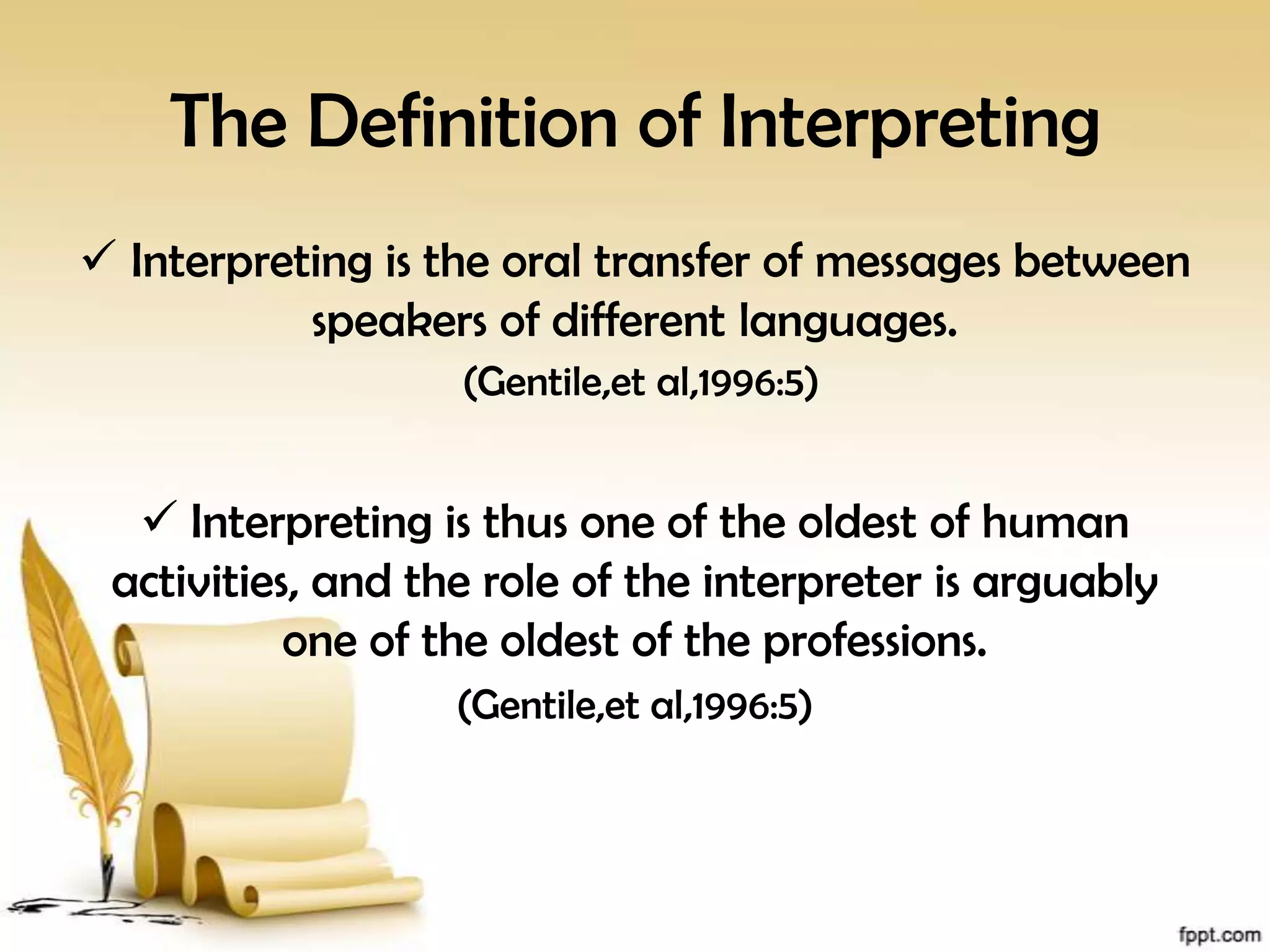 Historical background of Interpreting | PPTX