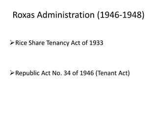 Historical background of agrarian reform ii | PPTX