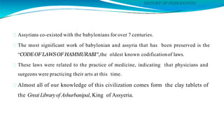 Historical background of periodontia | PPTX
